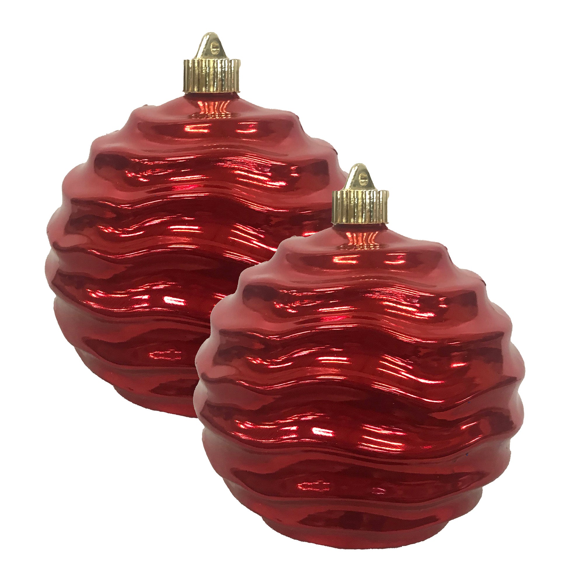 Christmas By Krebs 6" (150mm) Wavy Ripple Shiny Sonic Red [2 Pieces] S ...